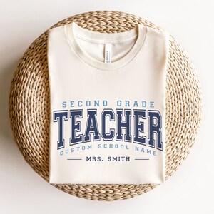Custom Second Grade Teacher Shirt, Personalized Elementary School ...