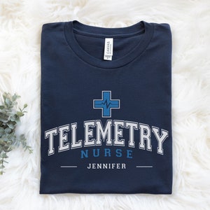 Personalized Telemetry Nurse Shirt, Custom Telemetry Nurse Graduation ...