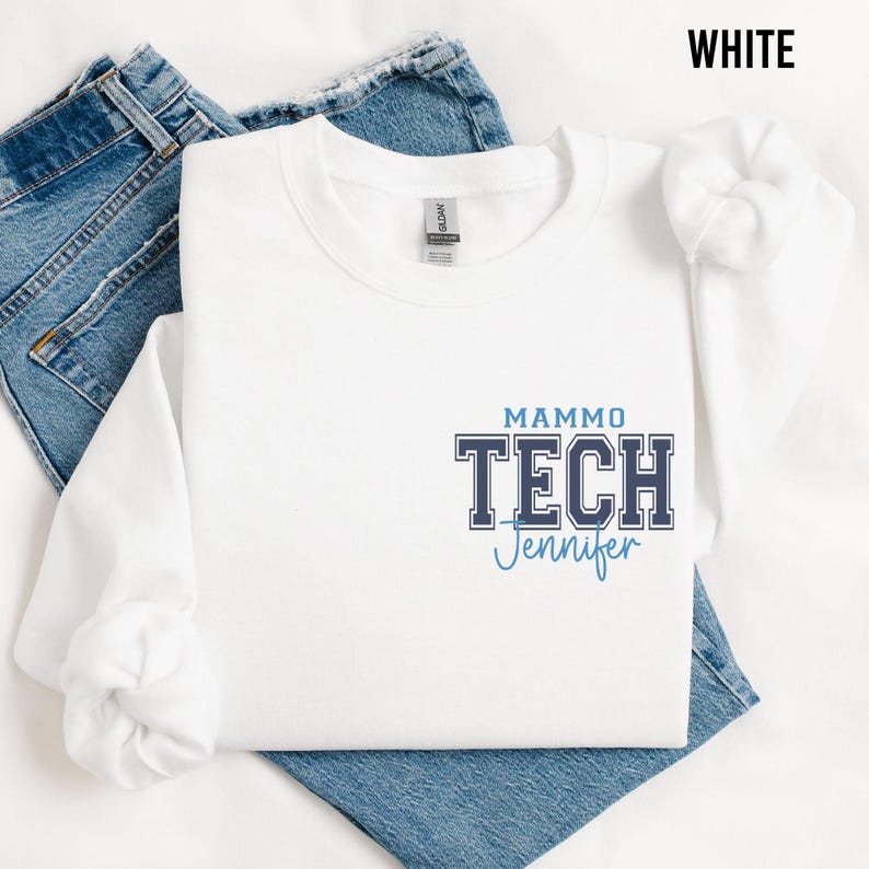 Custom Mammo Tech Sweatshirt, Personalized Mammo Technologist Gift ...