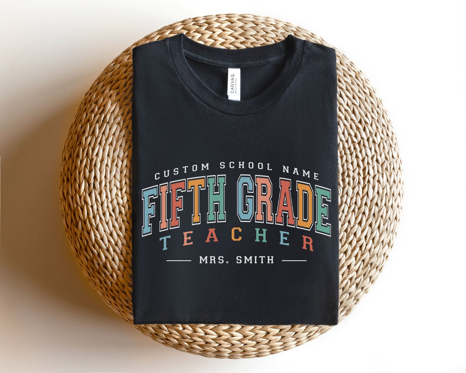 Custom Fifth Grade Teacher Shirt, Personalized 5th Grade Teacher Gift ...