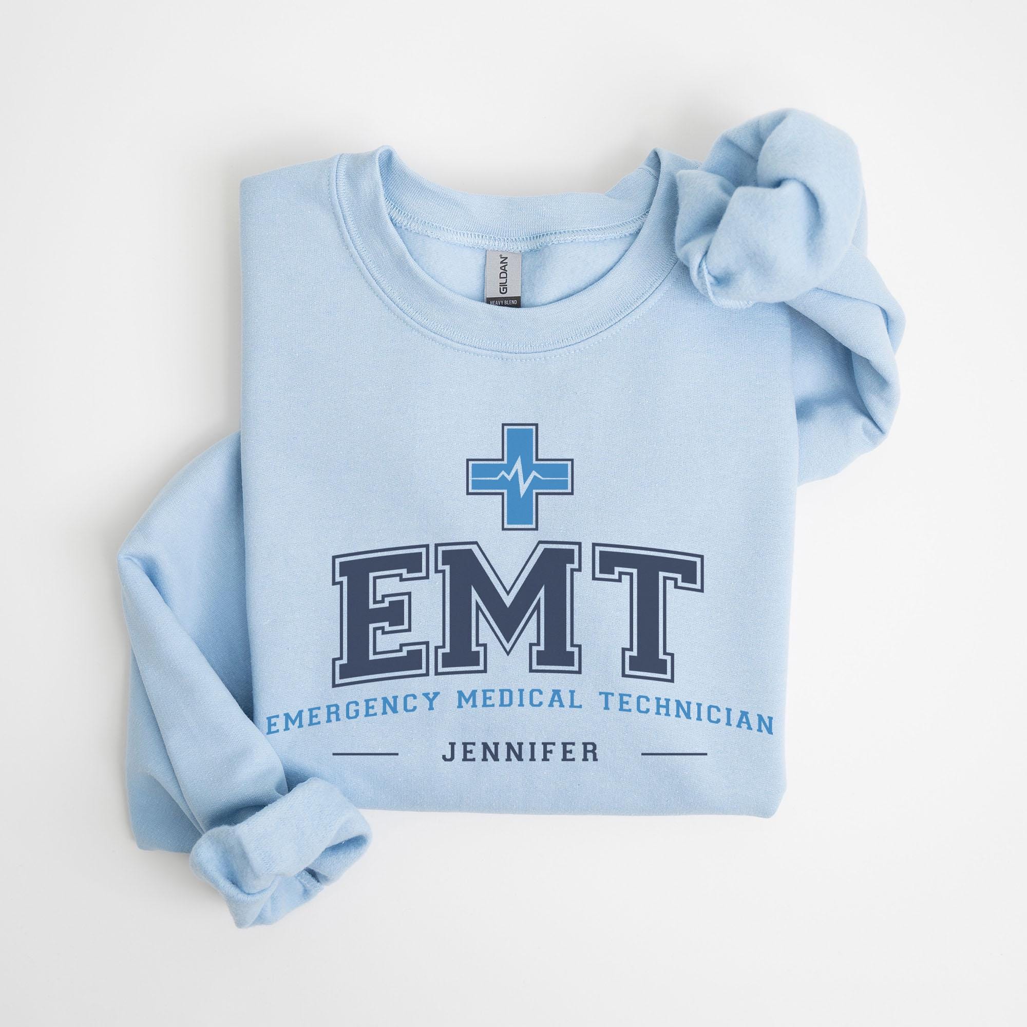 Custom EMT Sweatshirt, Personalized Emergency Medical Technician Gift ...
