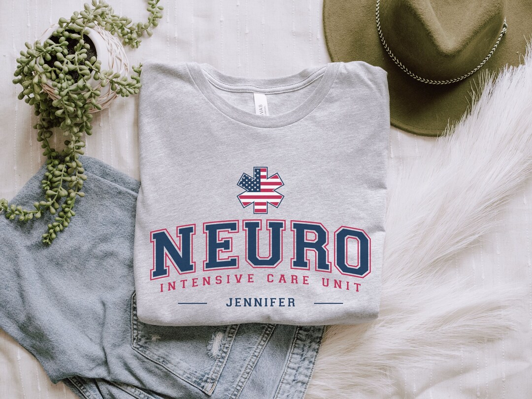 Custom Neuro ICU 4th of July Shirt, Personalized Neuro ICU Nurse ...
