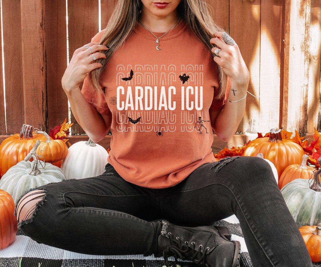 Cardiac ICU Halloween Comfort Colors Shirt, CICU Nurse Halloween Shirt ...