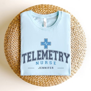 Personalized Telemetry Nurse Shirt, Custom Telemetry Nurse Graduation ...