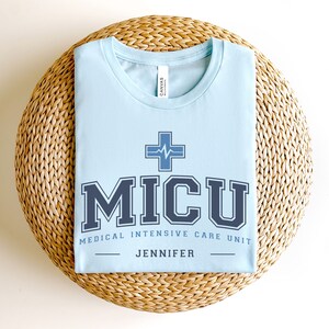 Custom MICU Shirt, Personalized Medical ICU Nurse Shirt, Medical Icu ...