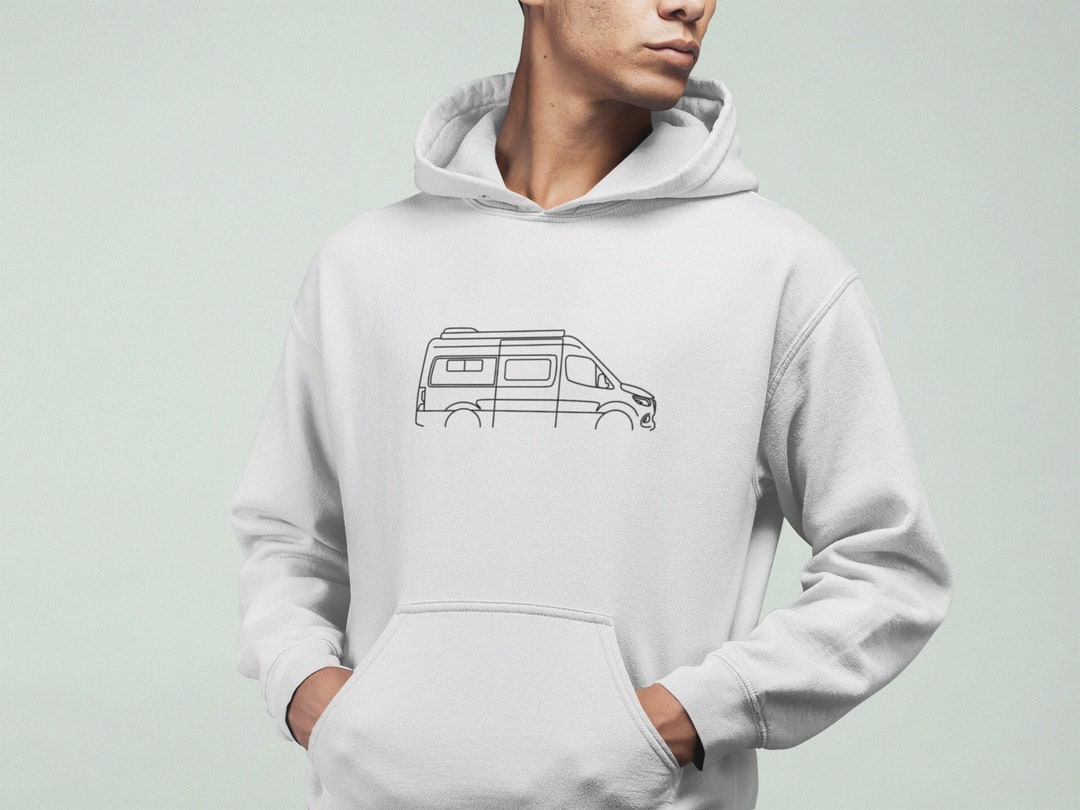 Van Life Minimalist Sprinter Hoodie, Camper Van Gifts, Modern Van Life ...