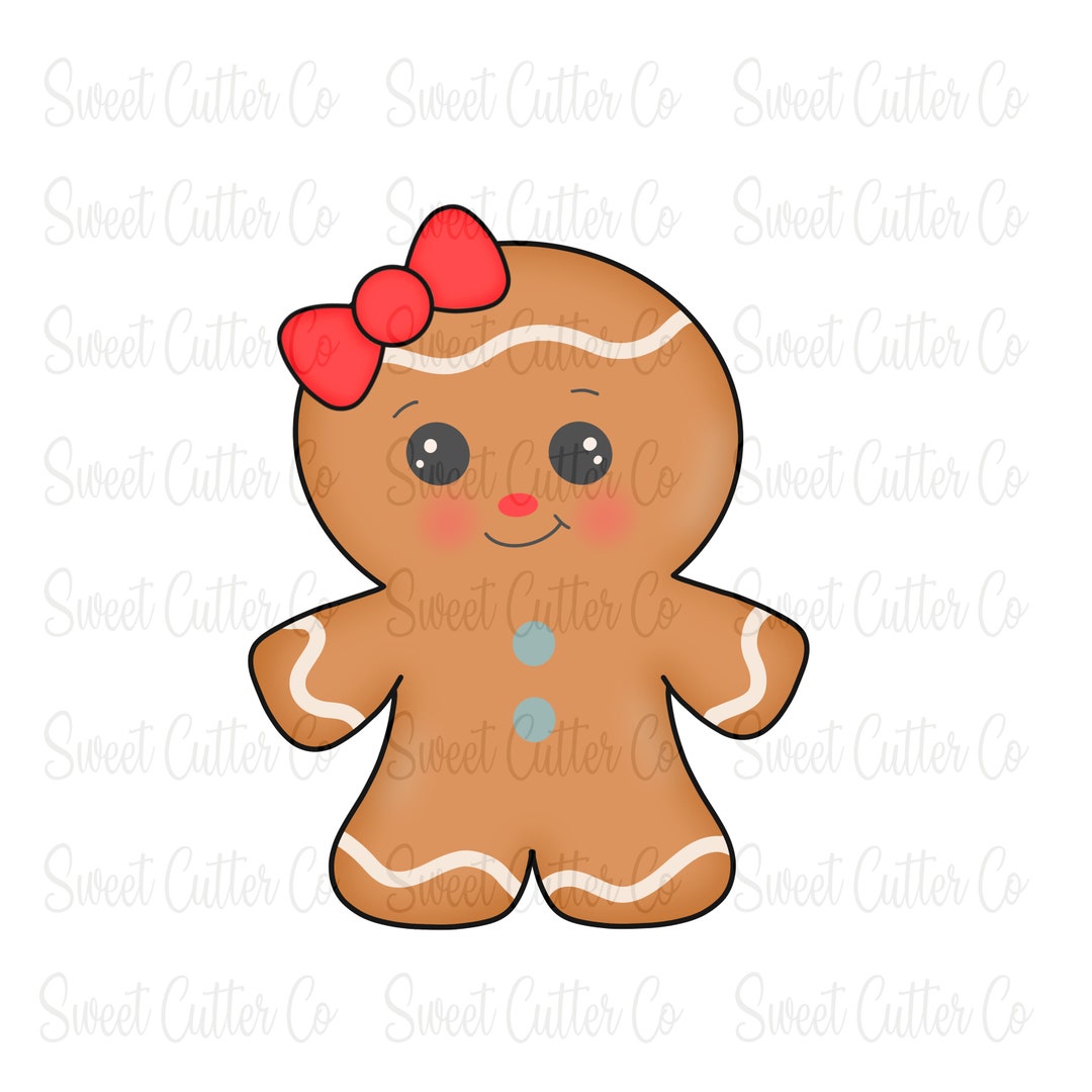Gingerbread Girly Cookie Cutter - Etsy