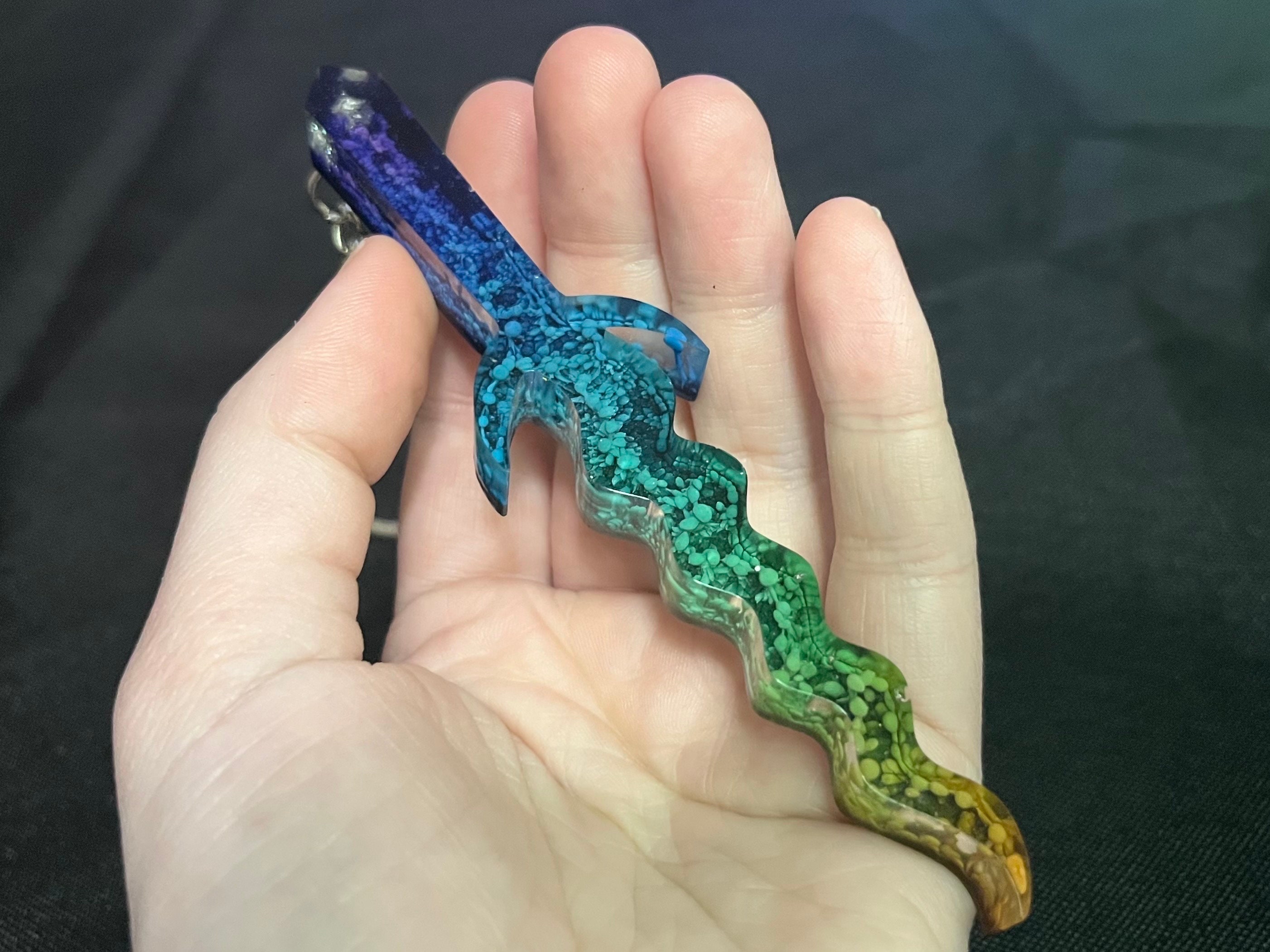 Rainbow Ink FAKE Dagger Keychain - Etsy