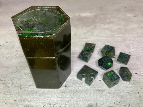 Moss Jar and Dnd Dice Set Resin - Etsy