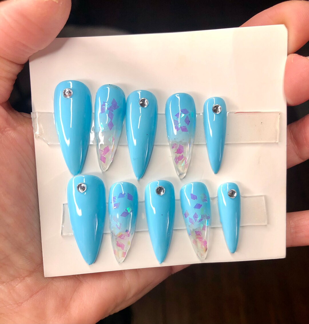 Frozen's Elsa Designed Nail Set - Etsy