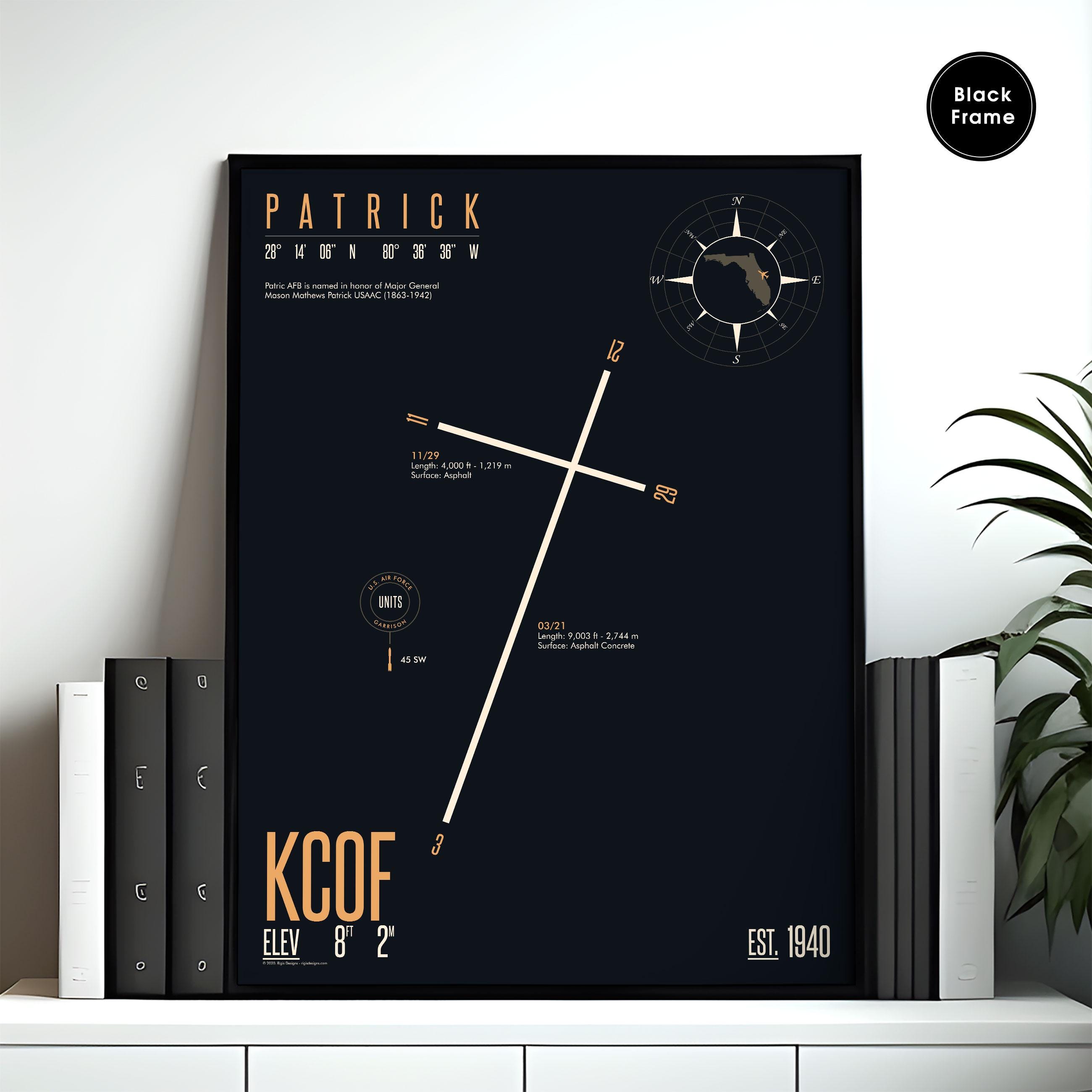 Patrick Air Force Base (KCOF), Military Airfield, Military Runway Print ...