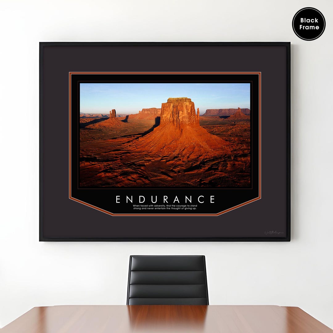 Endurance Motivational Poster, Office Wall Art - Etsy