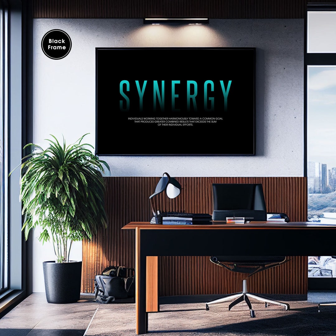 Synergy Poster, Motivational Poster for Office, Motivational Wall Art ...