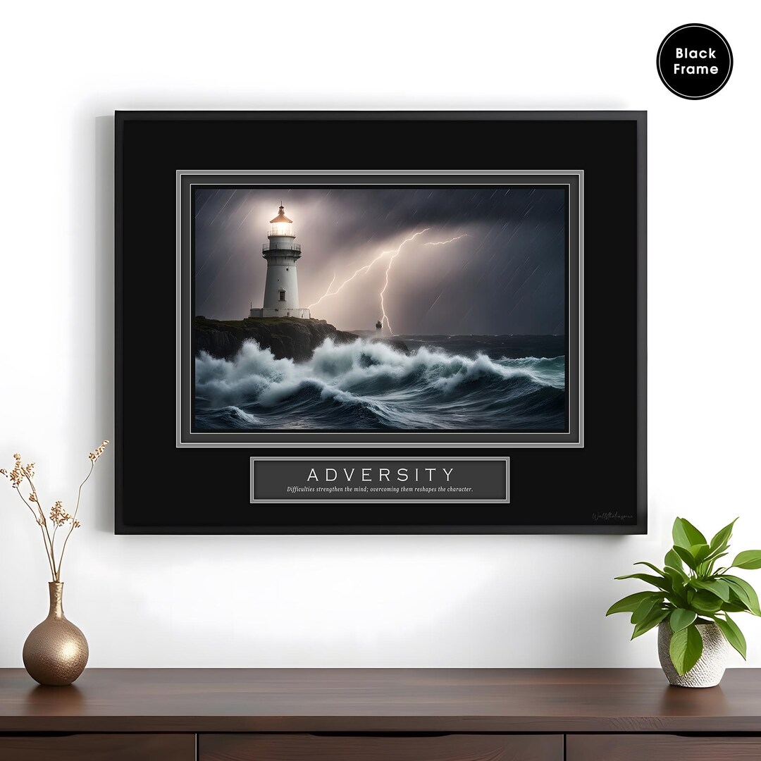 Motivational Poster, Adversity, Motivational Wall Art, Motivational ...