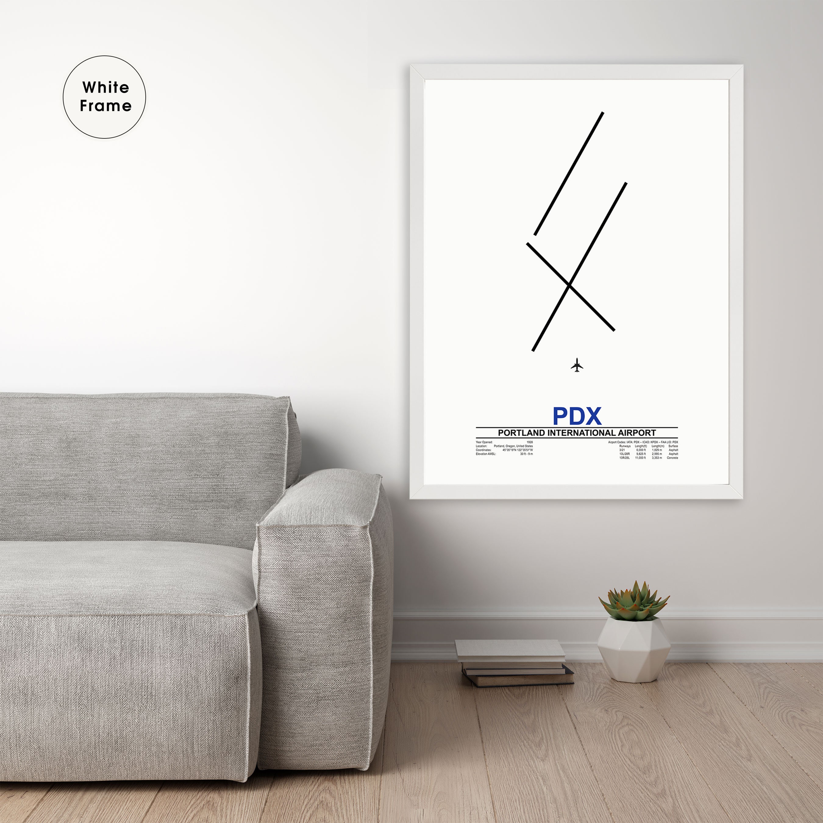 Portland International Airport, PDX, Airport Map Art, Airport Code Art ...