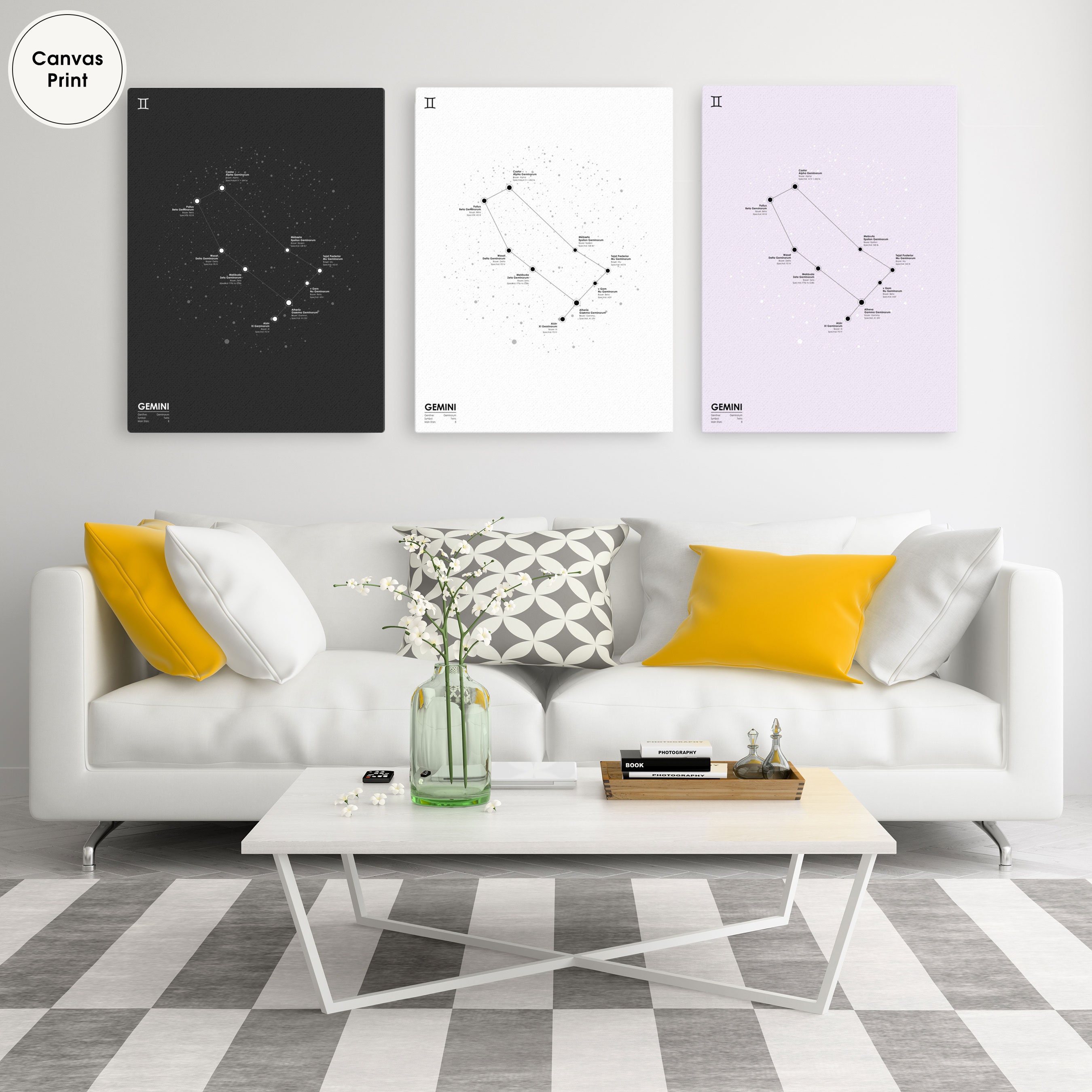 Gemini, Gemini Poster, Star Map, Custom Star Map, Star Map Print, Constellation Map, Custom ...