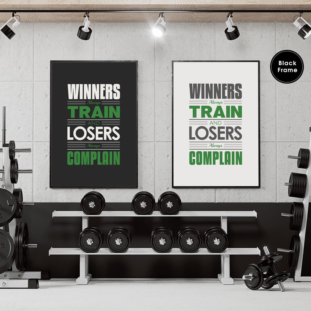 Winners Train, Gym Poster, Gym Wall Art, Gym Motivational Poster, Gym ...