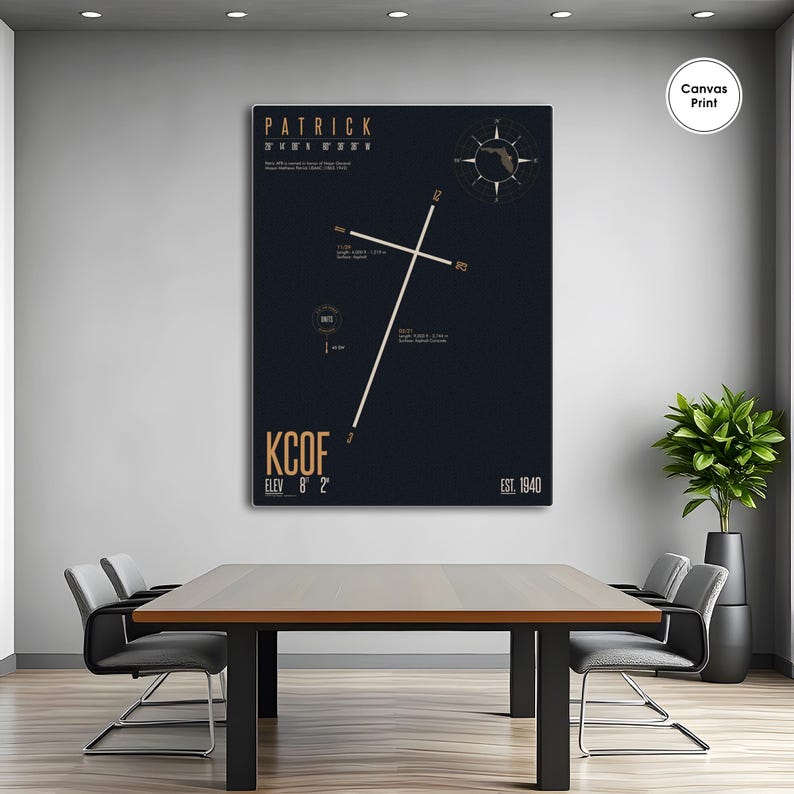 Patrick Air Force Base (KCOF), Military Airfield, Military Runway Print ...