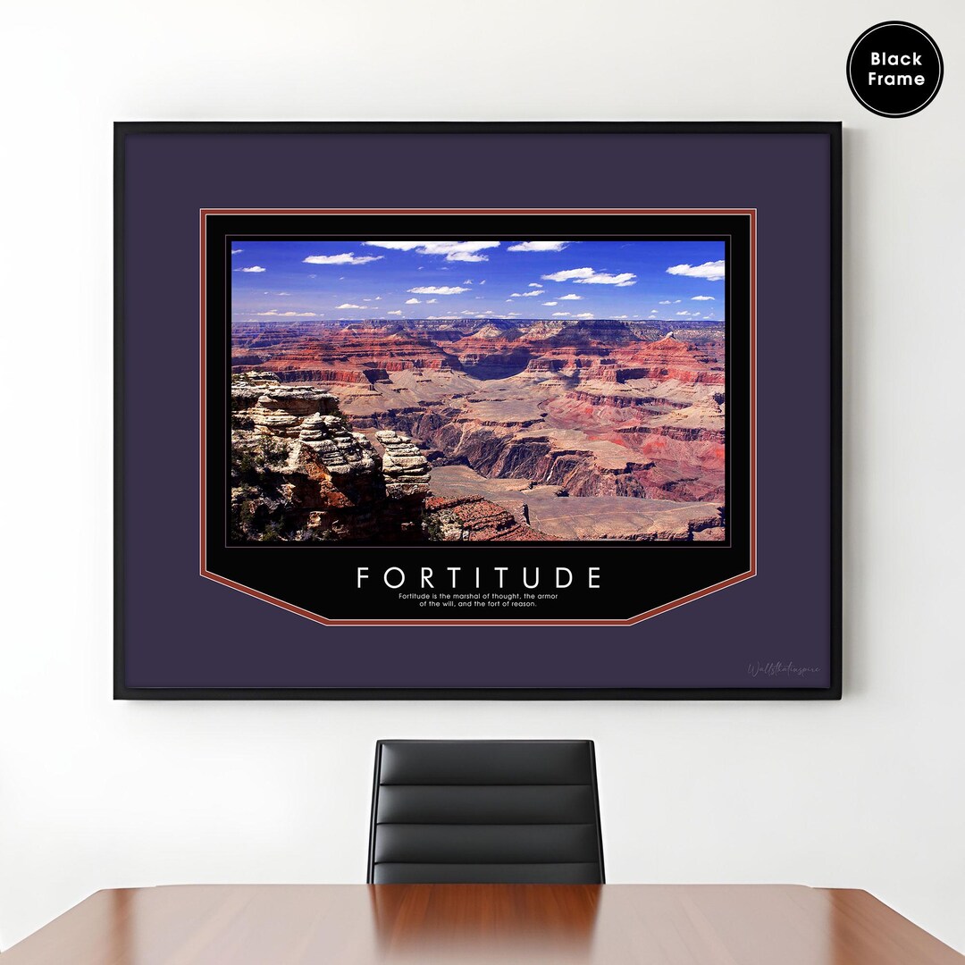 Motivational Poster, Fortitude, Motivational Wall Art, Motivational ...
