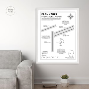 FRA, Frankfurt International Airport, Airport Map Art, Airport Code Art ...