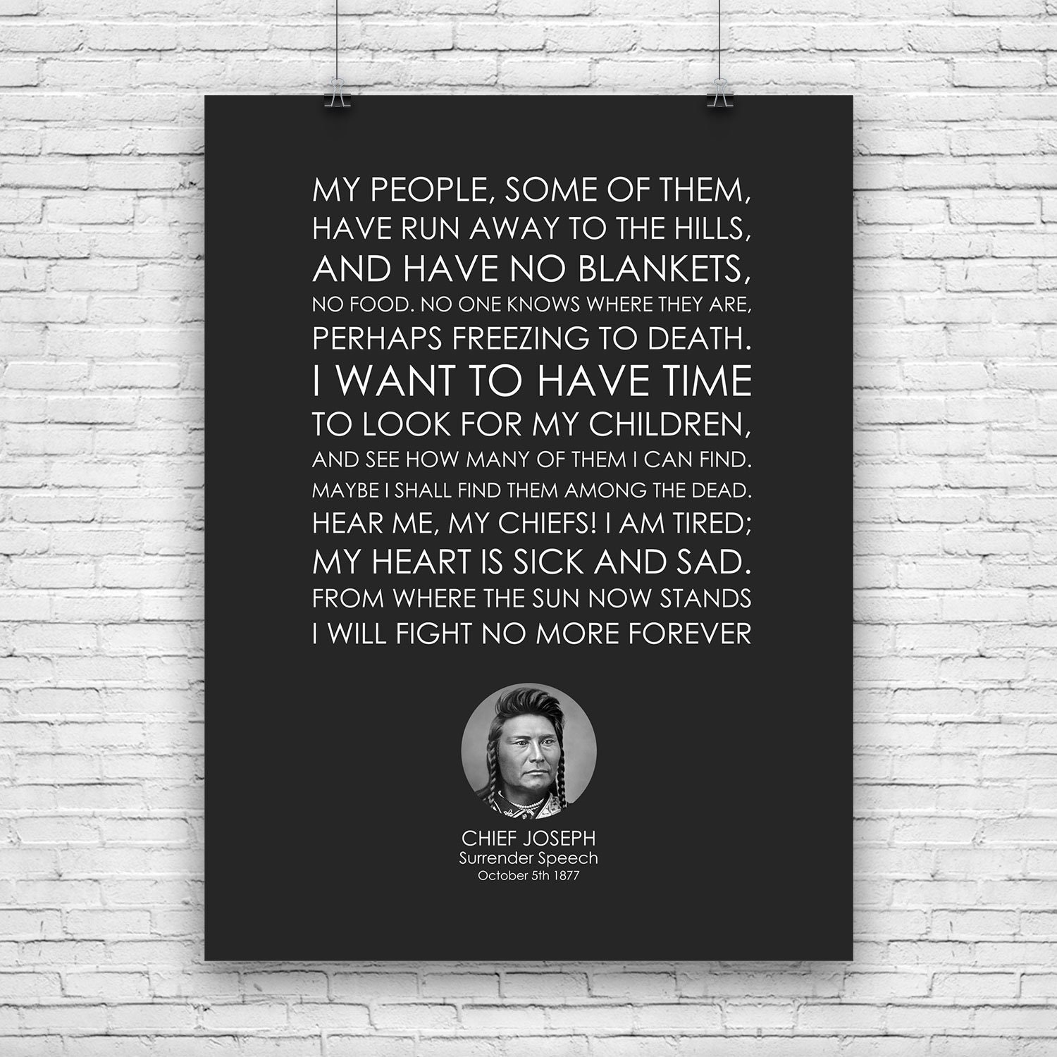 Chief Joseph Speech