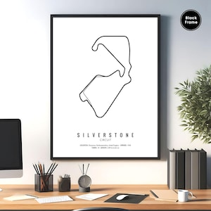 Silverstone Circuit, F1 Circuit, F1 Circuit Wall Art, F1 Race Track, F1 ...