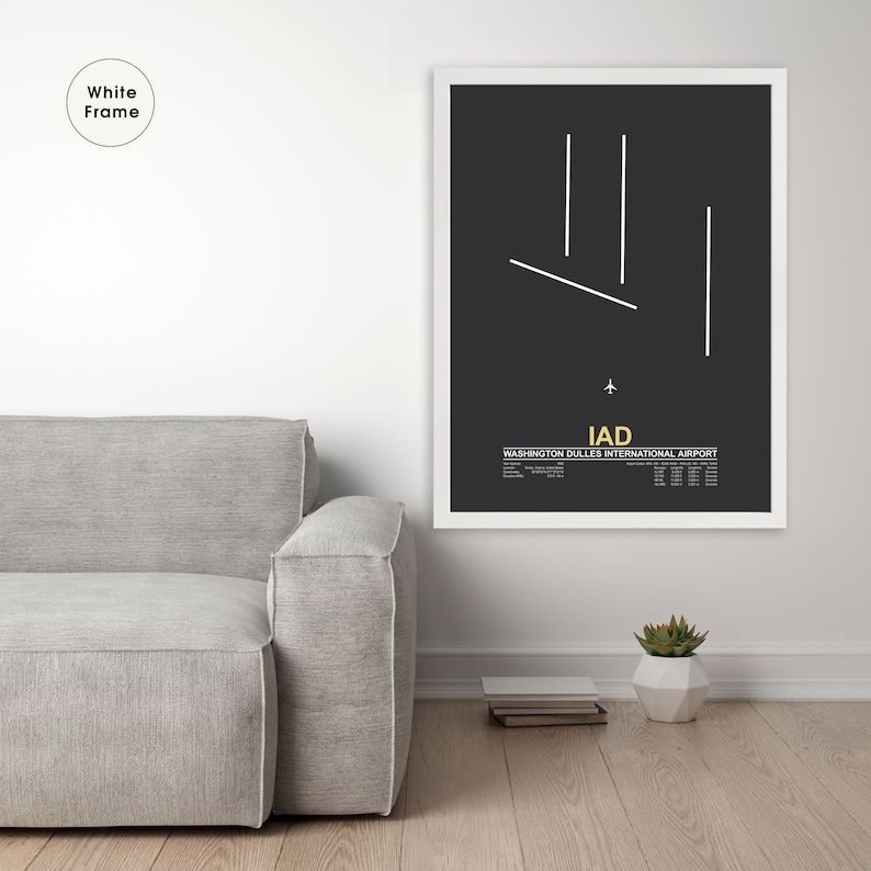 Dulles International Airport, IAD, Airport Map Art, Airport Code Art ...