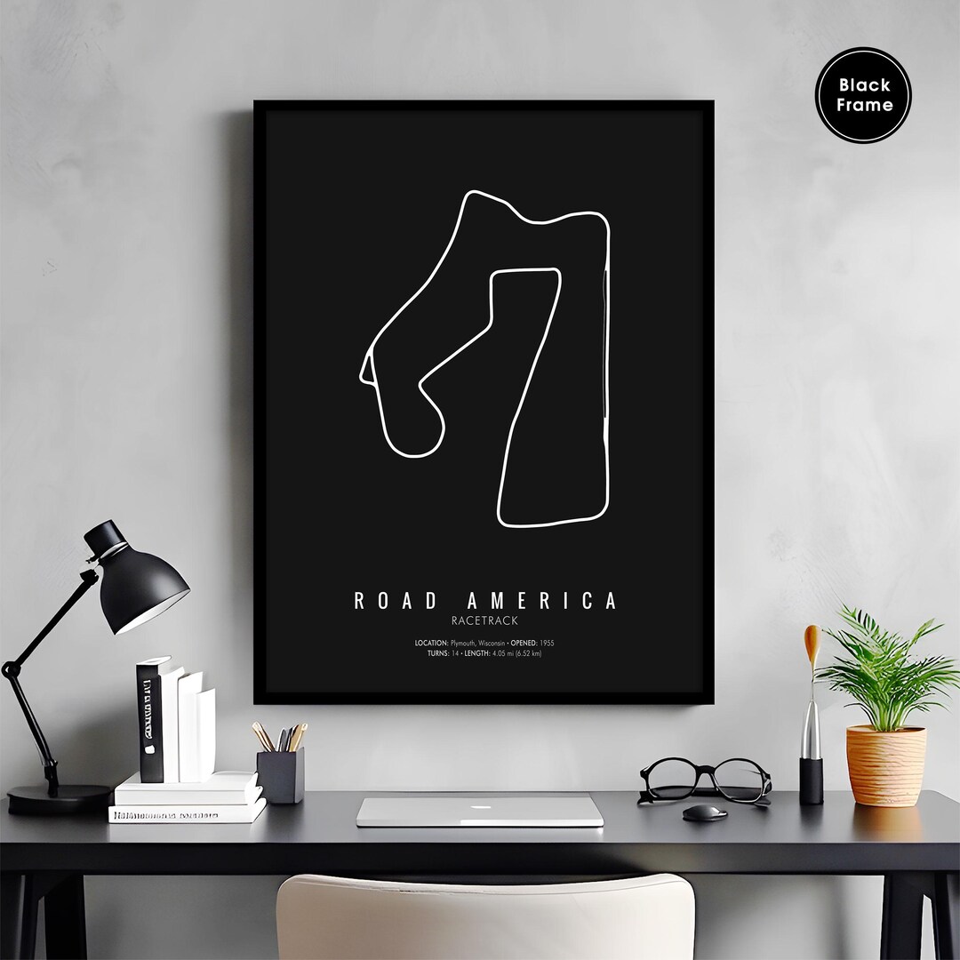 Road America Raceway, Nascar Racetrack, Nascar Wall Art, Racetrack Wall ...