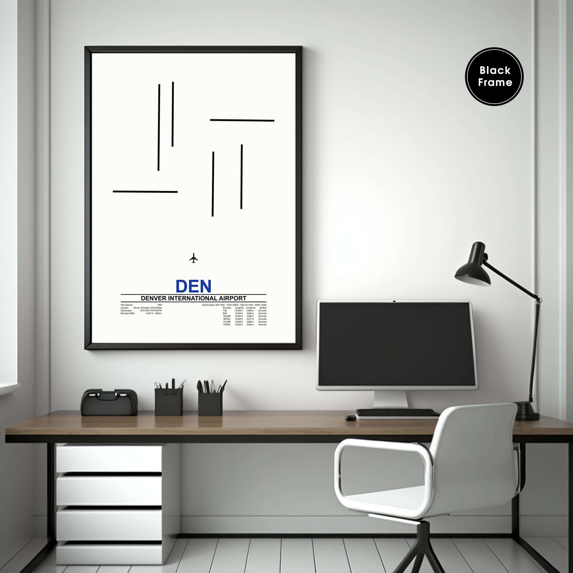 Denver International Airport, DEN, Airport Map Art, Airport Code Art ...