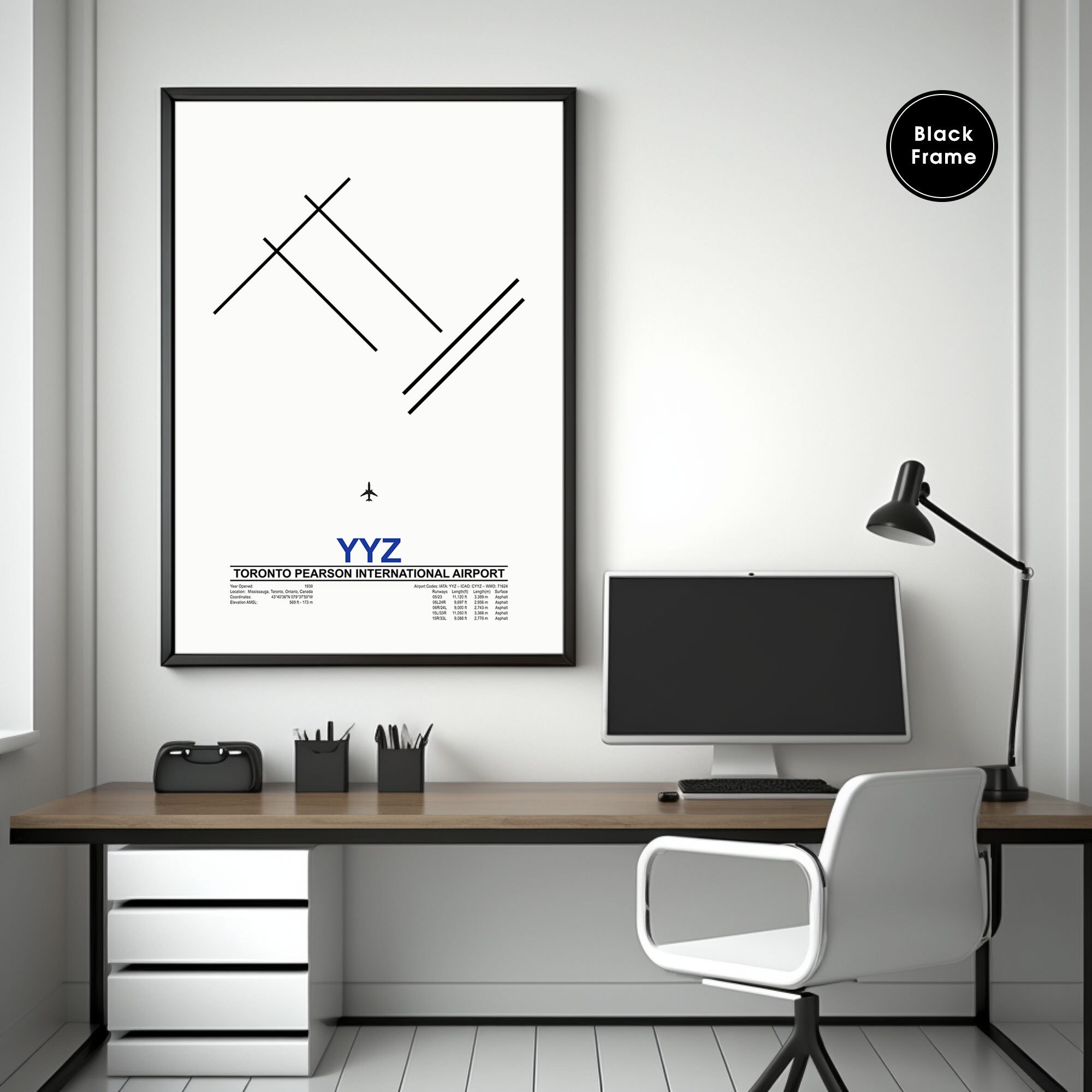 Toronto Pearson International Airport,yyz, Airport Map Art, Airport ...