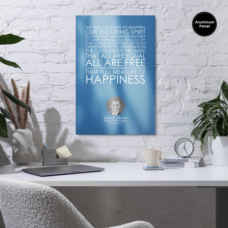 Barack Obama Inauguration Address Poster, Political Quote Art Print - Etsy