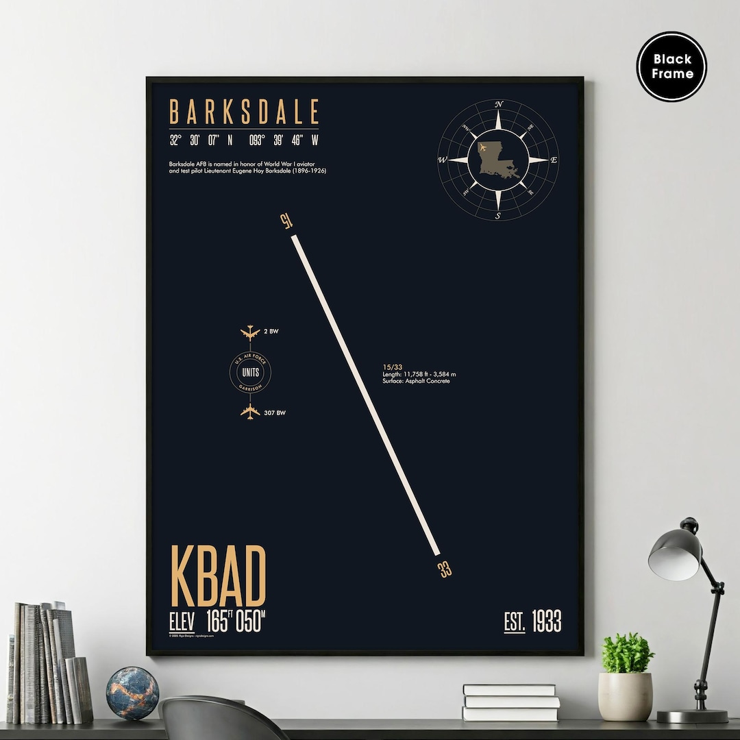 Barksdale Air Force Base (KBAD), Military Airfield, Military Runway ...