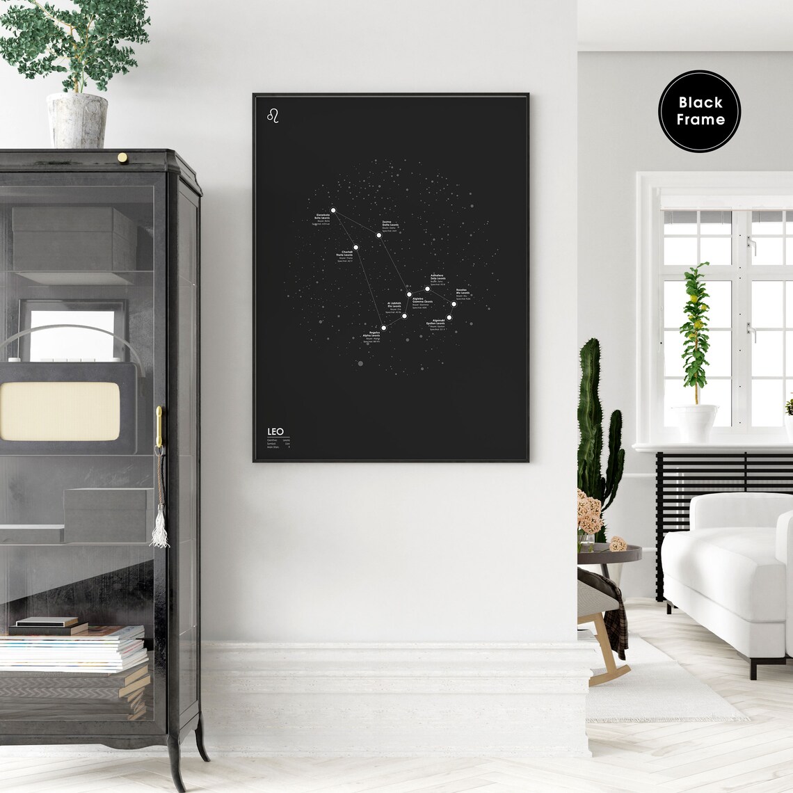 Leo, Leo Poster, Star Map, Custom Star Map, Star Map Print ...