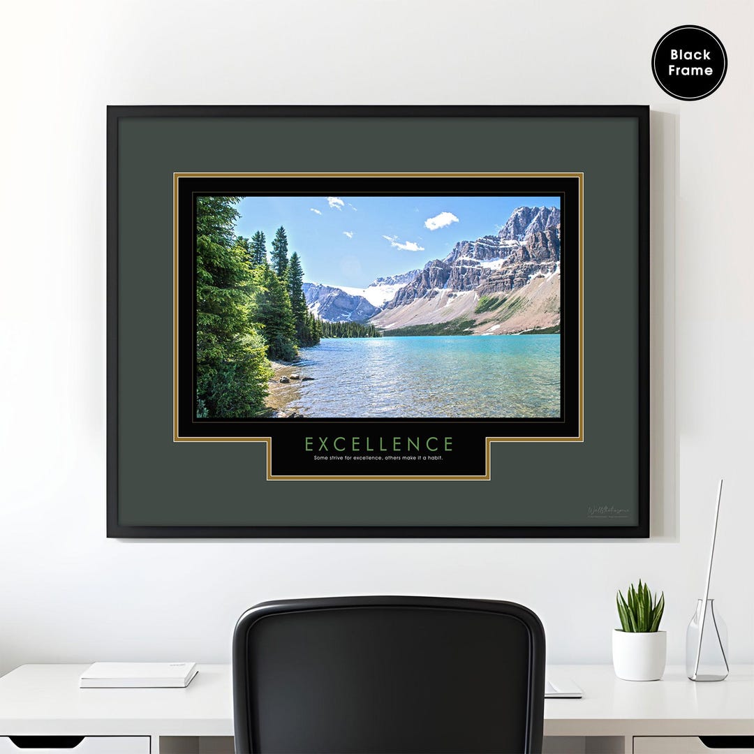 Excellence Motivational Poster, Office Wall Art - Etsy