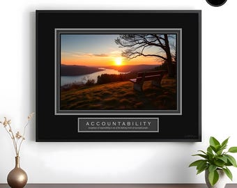 Motivational Poster, Strength in Leadership, Motivational Wall Art ...