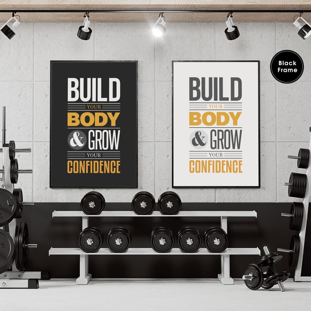 Build Your Body, Gym Poster, Gym Wall Art, Gym Motivational Poster, Gym ...