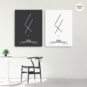 Portland International Airport, PDX, Airport Map Art, Airport Code Art ...