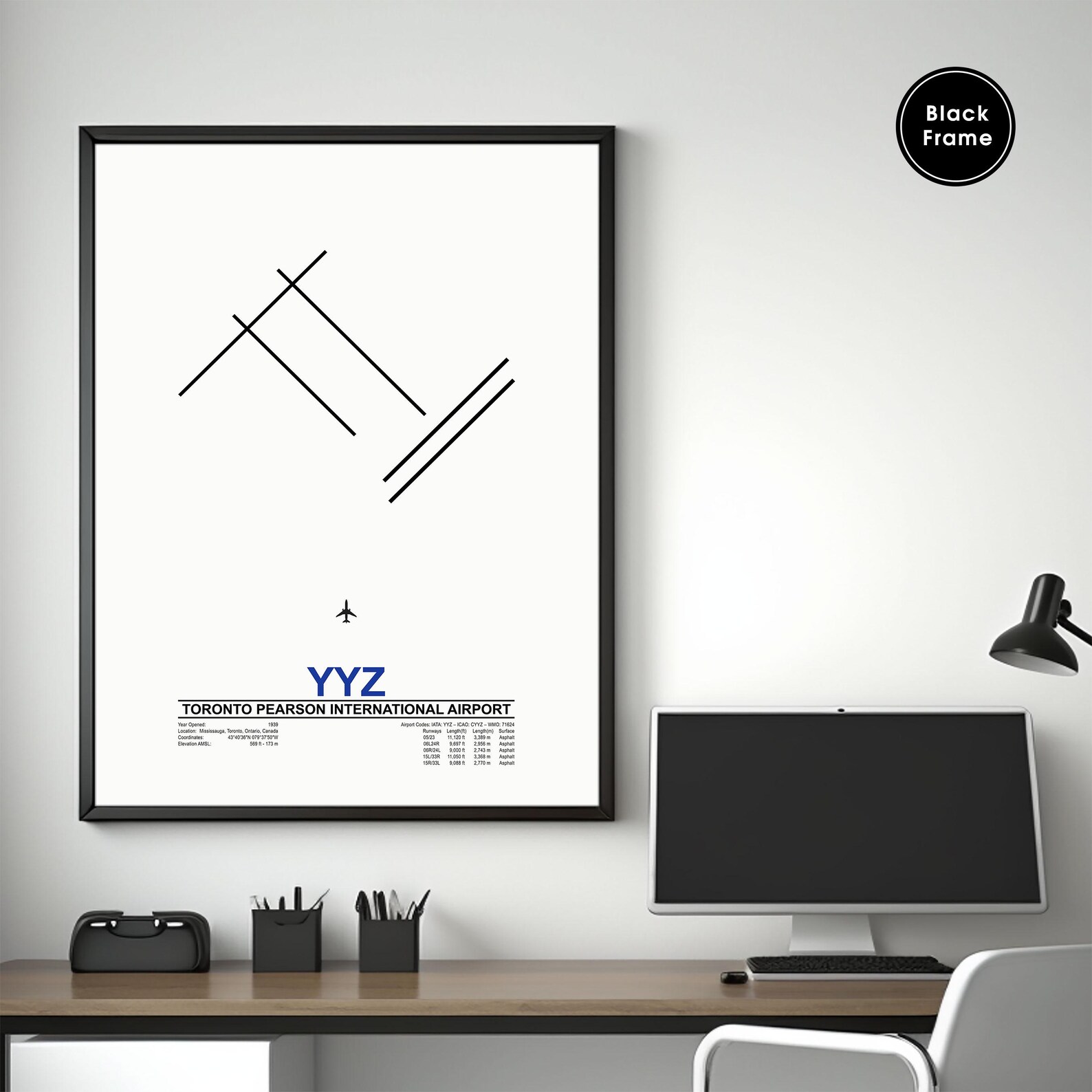 Toronto Pearson International Airport,yyz, Airport Map Art, Airport ...
