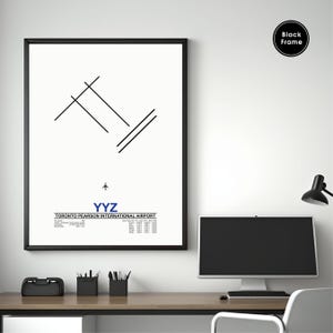 Toronto Pearson International Airport,yyz, Airport Map Art, Airport ...