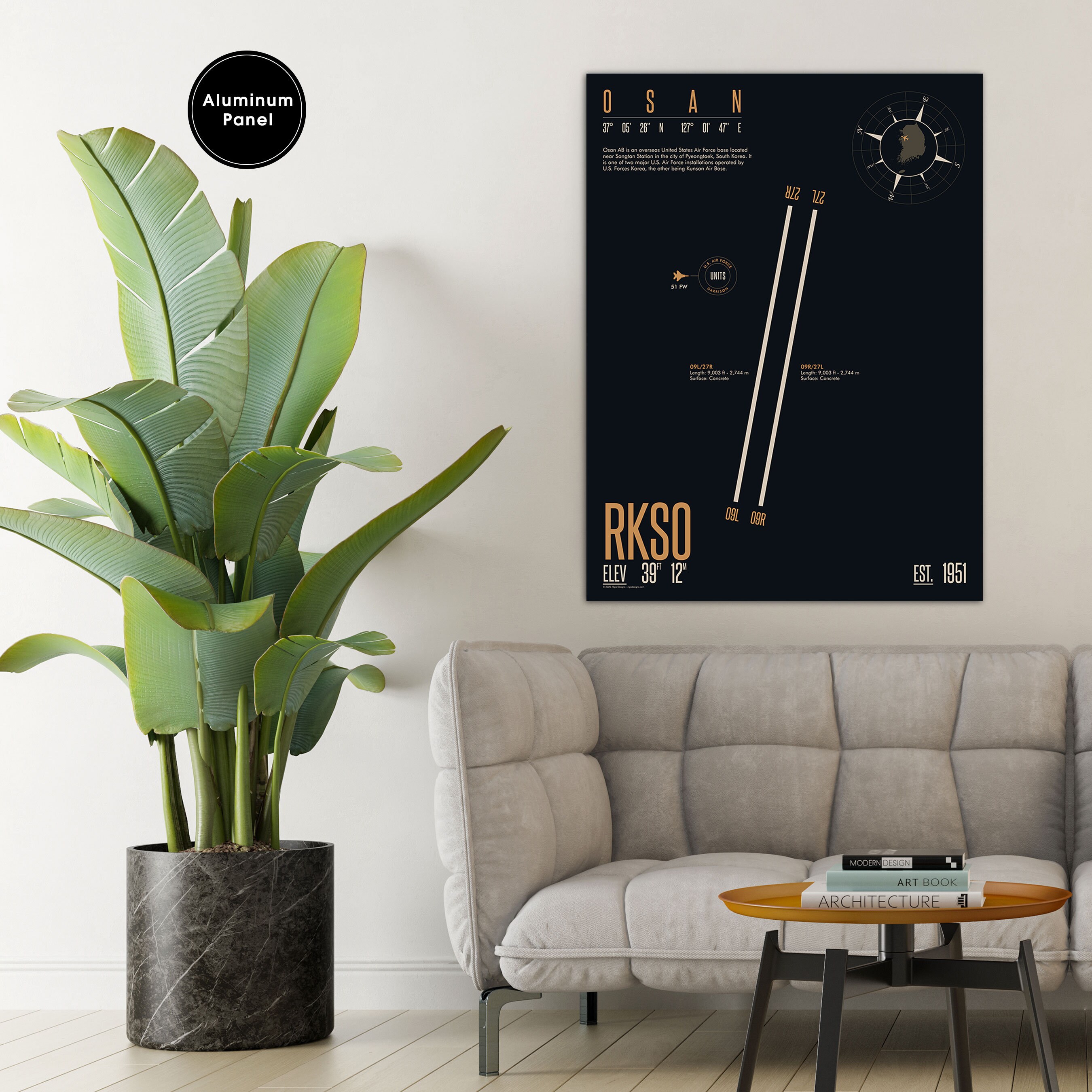 Osan Air Force Base RKSO, Military Airfield, Military Runway Print, Air ...