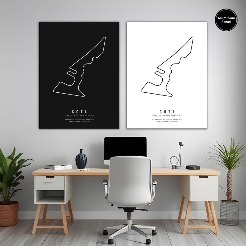 Póster de la pista de carreras de F1 del Circuito de las Américas, COTA ...