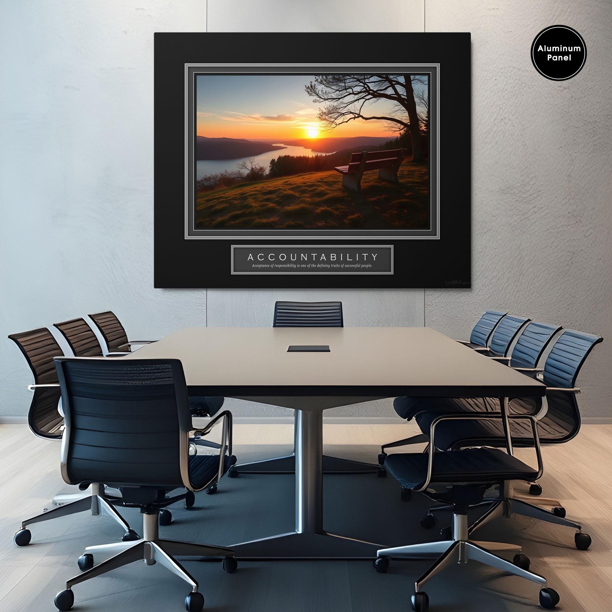 Accountability Motivational Poster, Office Wall Art, Framed or Canvas ...