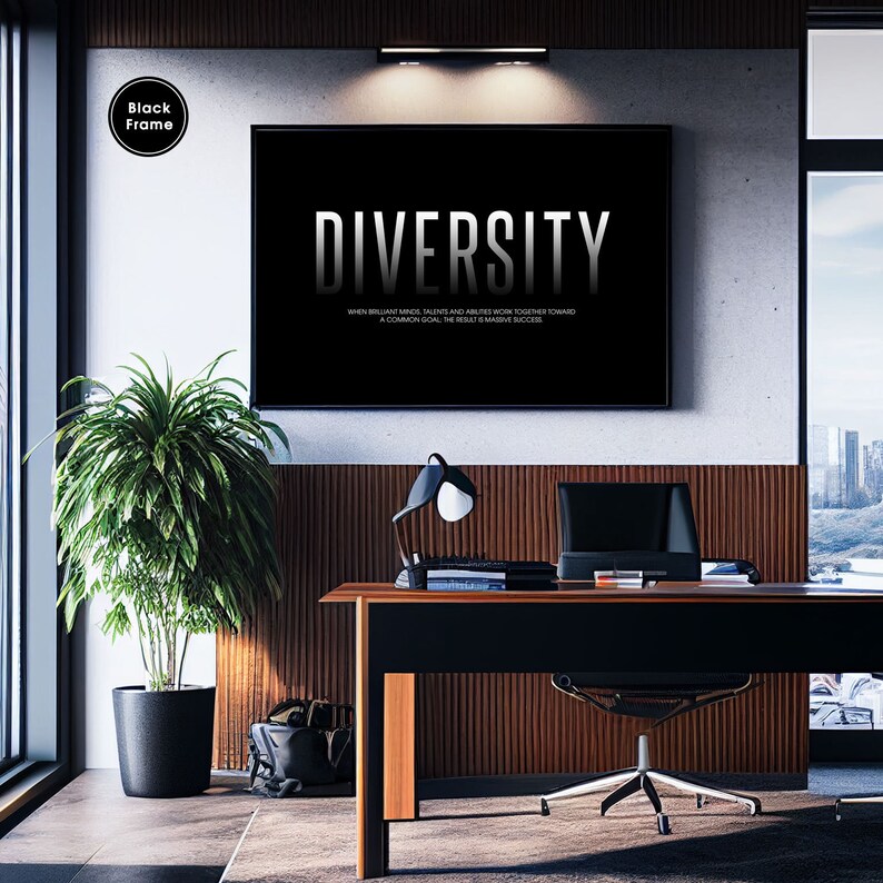 Diversity, Motivational Poster for Office, Motivational Wall Art for ...