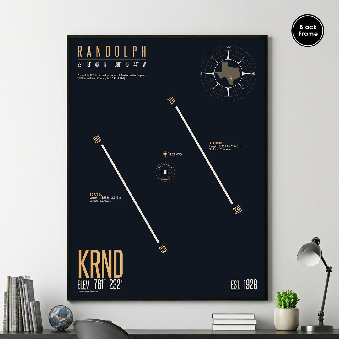 Randolph Air Force Base (KRND), Military Airfield, Military Runway ...