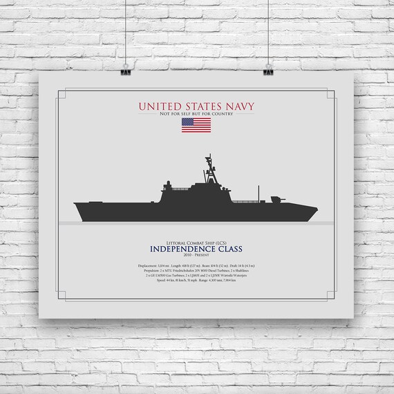 US Navy Ship Silhouette Independence Class Littoral Combat - Etsy