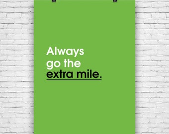 Extra Mile Poster - Etsy
