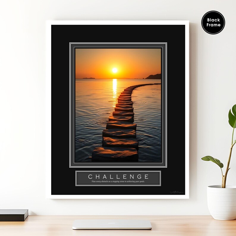Motivational Poster, Challenge, Motivational Wall Art, Motivational ...