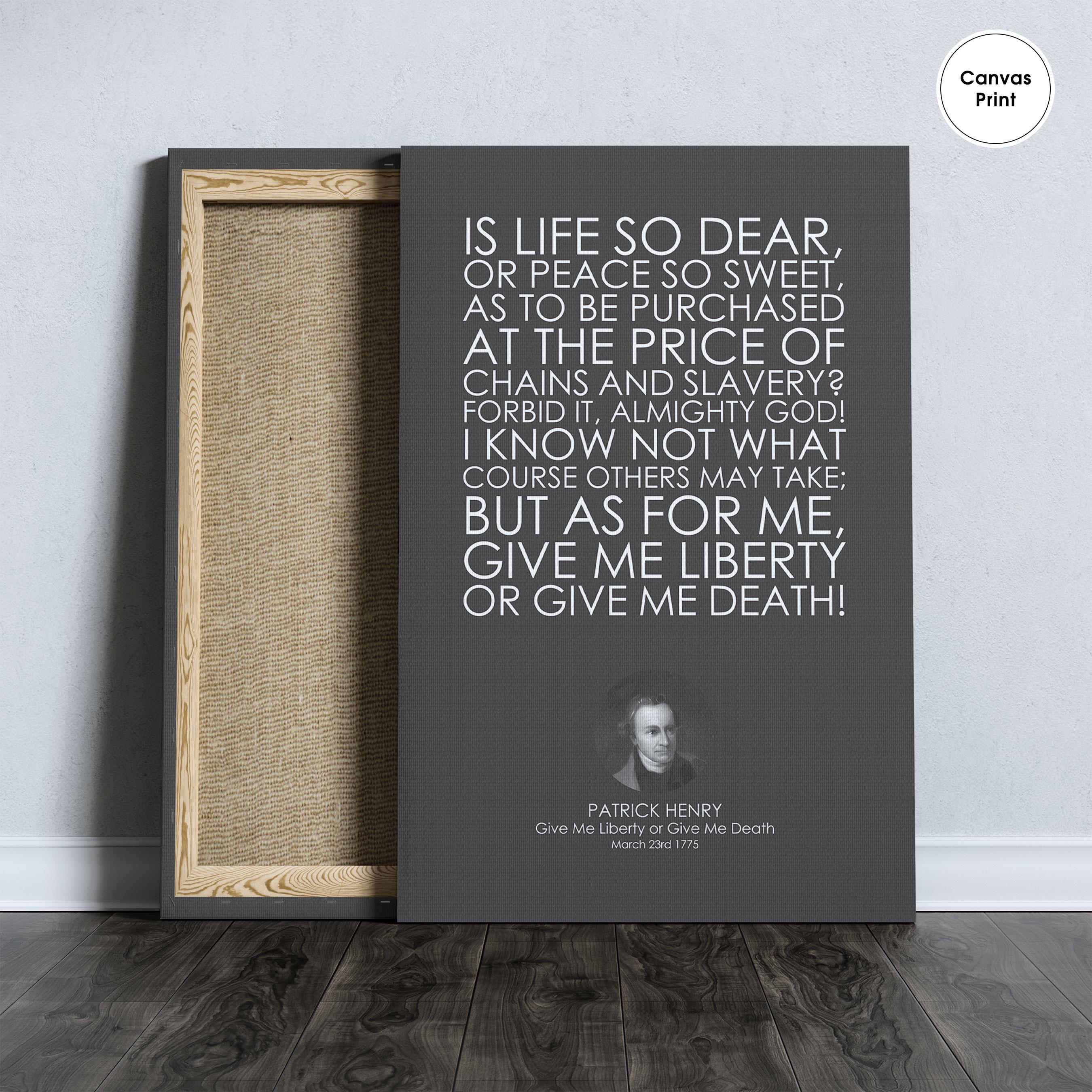 Patrick Henry Give Me Liberty Print | Founding Fathers Speech Wall Art ...
