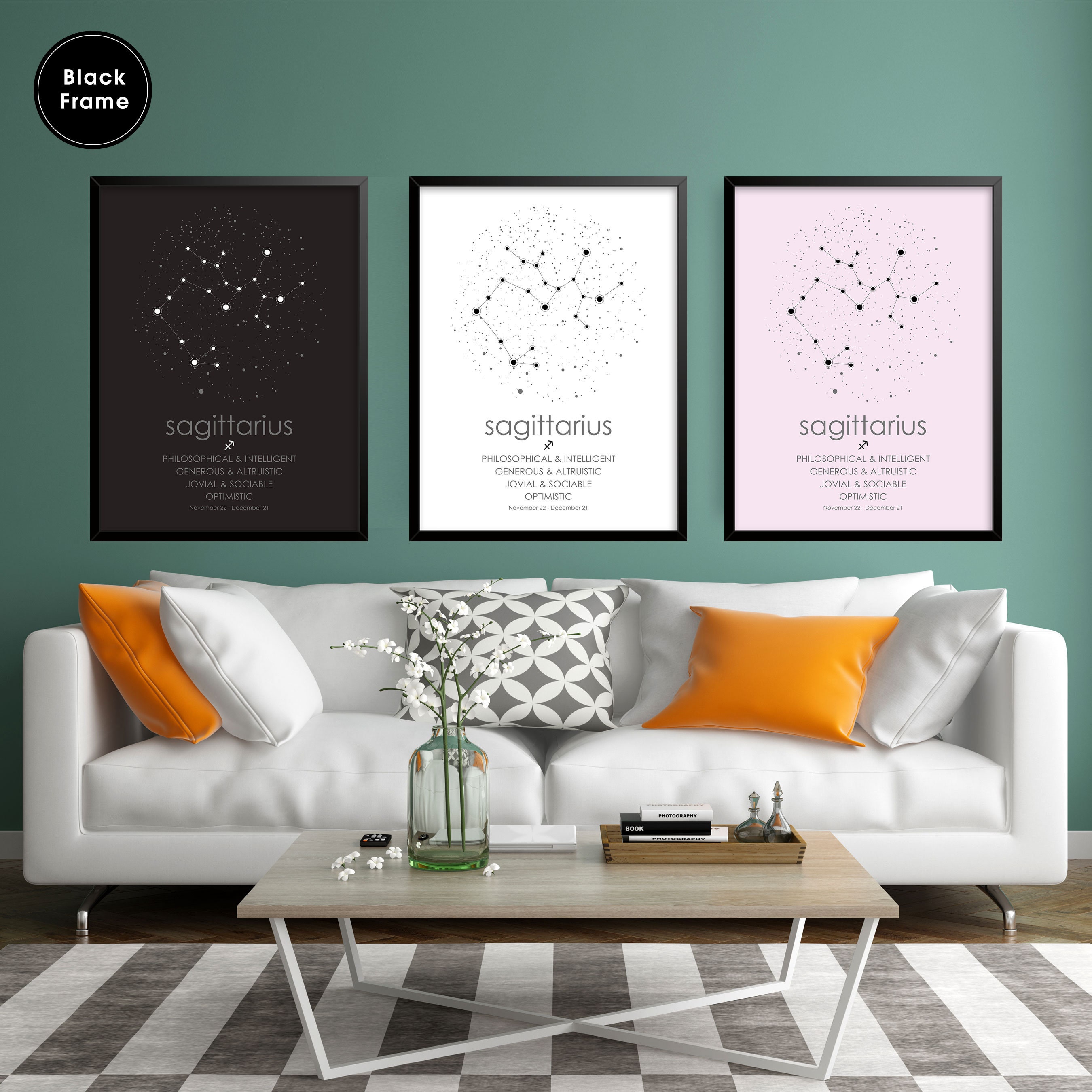 Sagittarius, Sagittarius Poster, Zodiac Signs,constellation Map ...