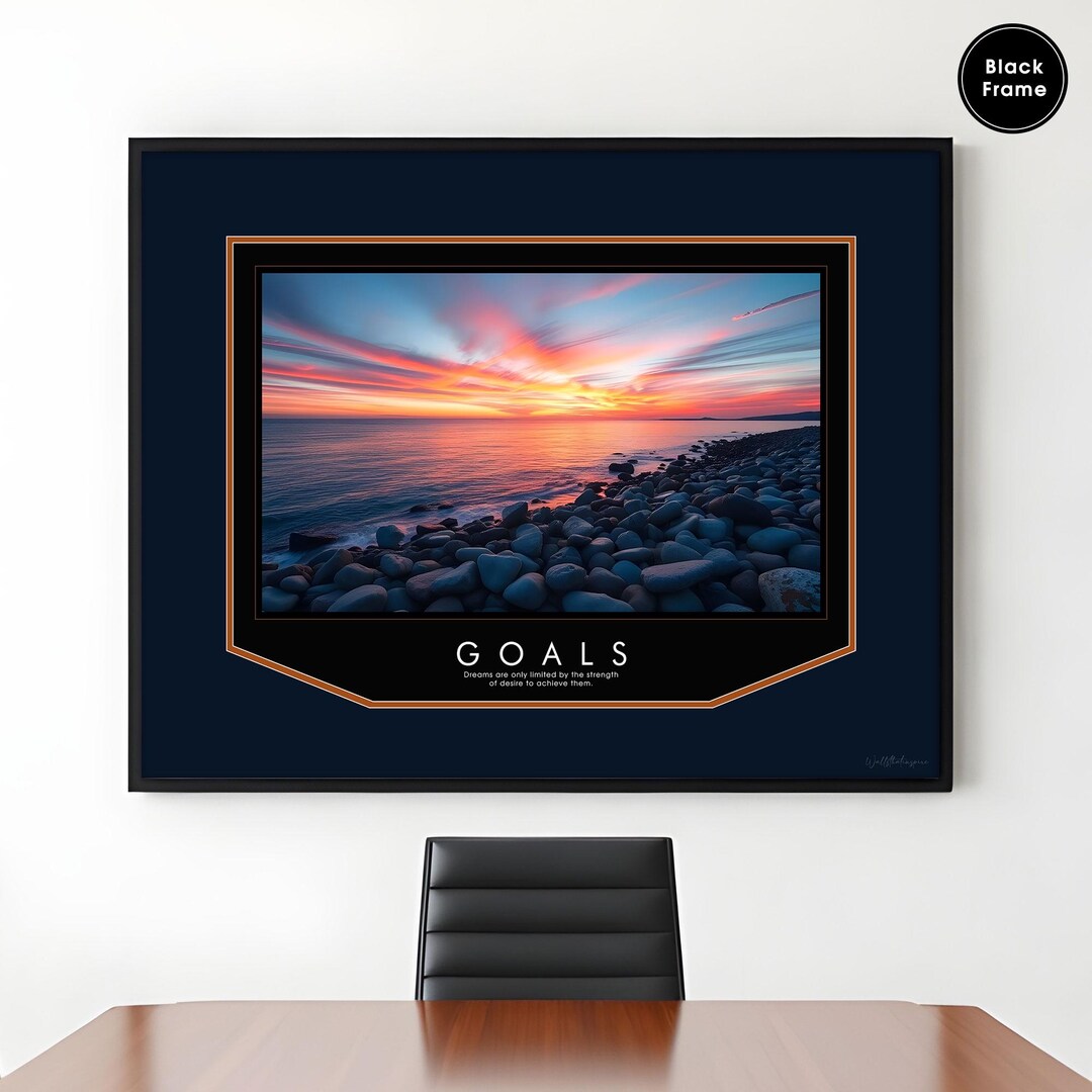 Motivational Poster, Goals, Motivational Wall Art, Motivational Quotes ...